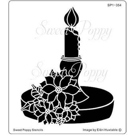 *Christmas Candle Stencil by Sweet Poppy Stencils – Del Bello's Designs