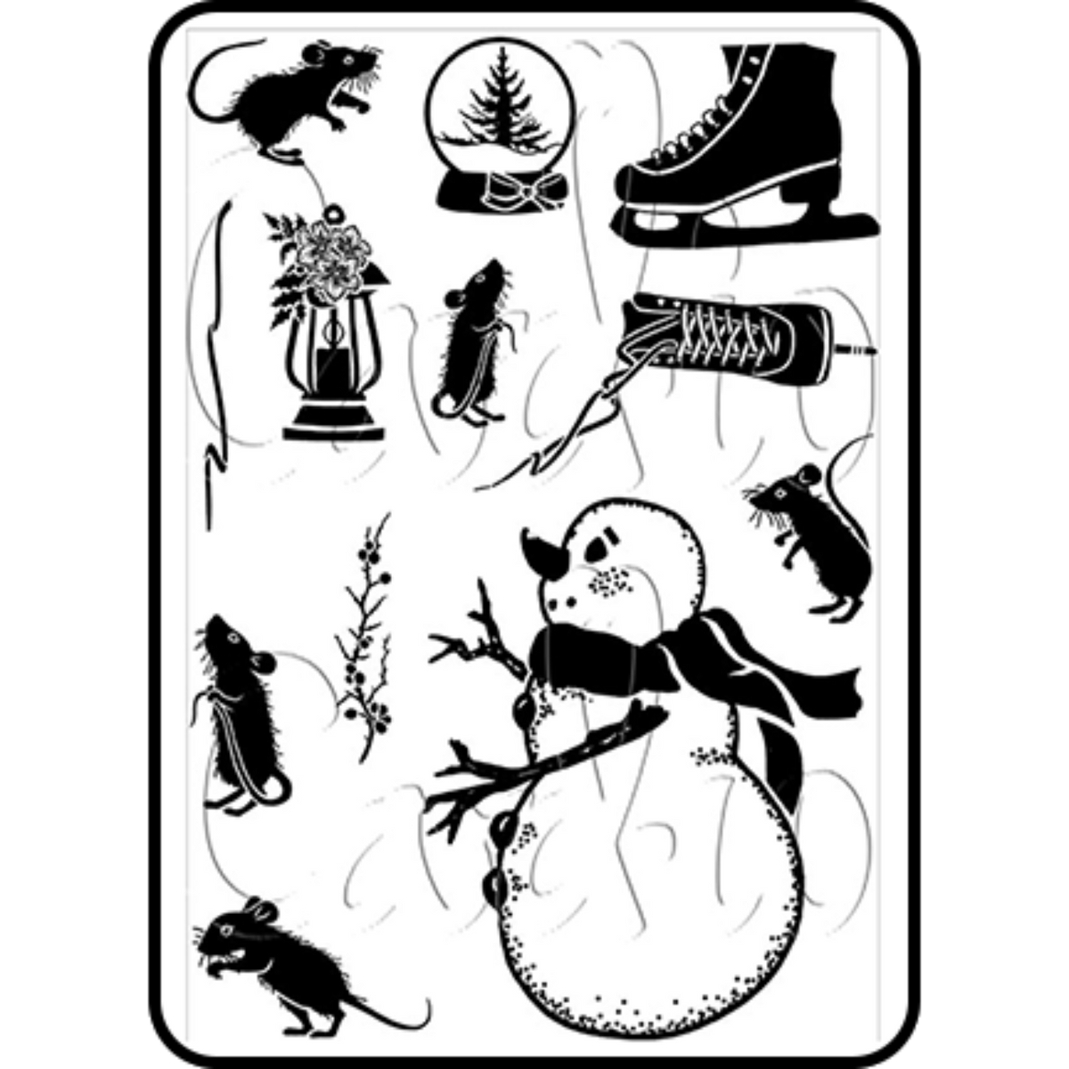 -Mice Skate A6 Stamp Set by Card-io – Del Bello's Designs