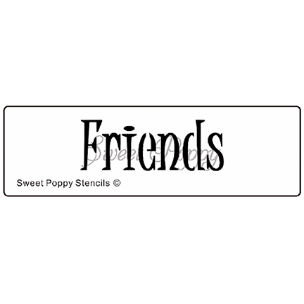 Friends Stencil by Sweet Poppy Stencils Stencils – Del Bello's Designs