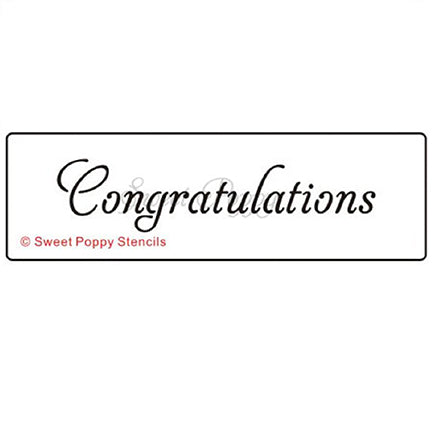 Congratulations Stencil by Sweet Poppy Stencils – Del Bello's Designs